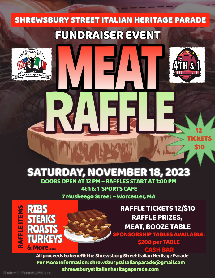 50/50 Raffle – The Shrewsbury Street Italian Heritage Parade